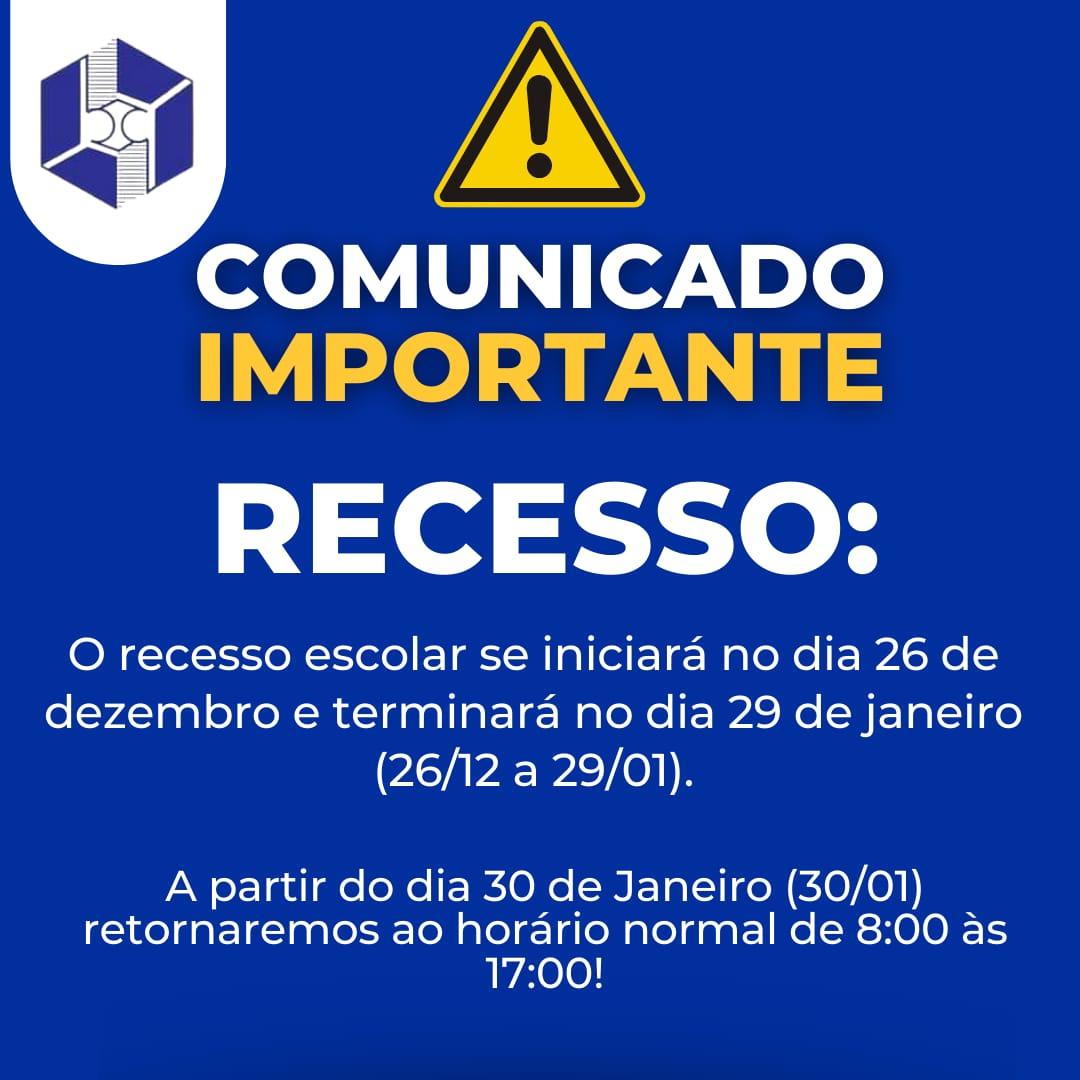 Recesso e Férias coletivas. - FUNITA